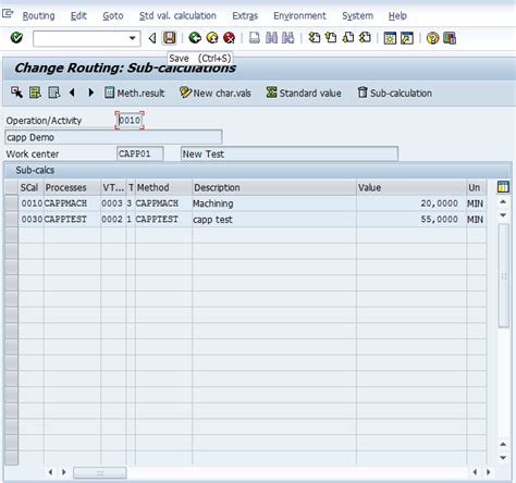 standard value calculation via capp an overview sap community