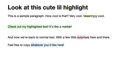 纯 Css 实现的轻量级文本高亮标记效果 童哲网
