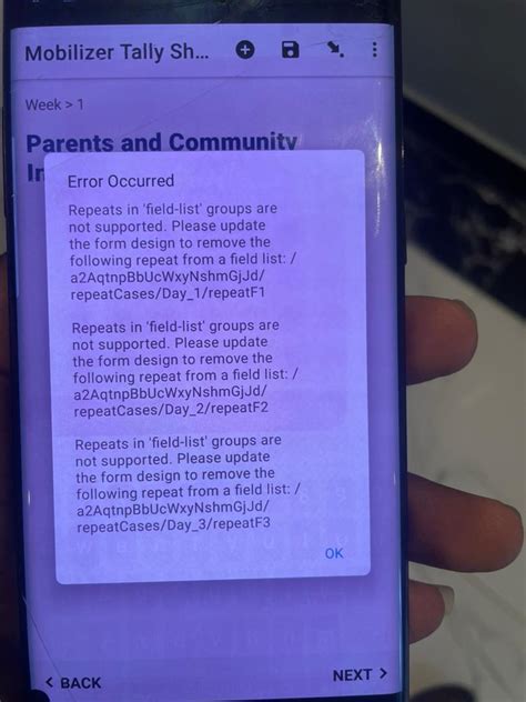 Repeats In Field List Groups Are Not Supported Data Collection
