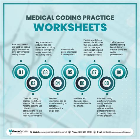 Medical Coding Practice Worksheets Greensense Billing Medical