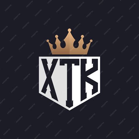 Premium Vector Luxury Xtk Logo With Crown Elegant Initials Xtk Letter Logo For Exclusive