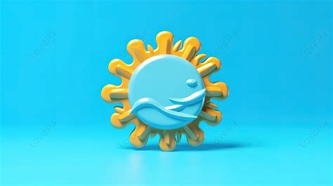 일기 예보 격리된 파란색 배경에 있는 태양과 구름의 양식화된 3d 렌더링 예보 배경 파란색 배경 낮 하늘 배경 이미지 Hd 예보 파란색 낮 하늘 배경 사진 무료