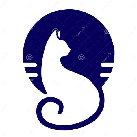 Simple Cat Logo Image Of A Cat On The Roof Of The House Minimalist