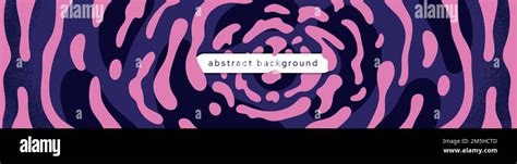 Abstract Deep Melt Blob Wave Banner Dynamic Fluid Melt Doodle Pattern Organic Splattered