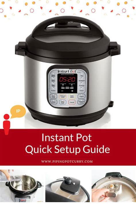 Instant Pot Beginner Manual Quick Setup Guide Piping Pot Curry