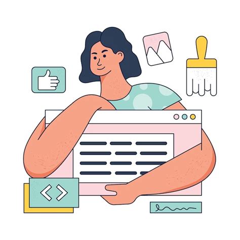 Premium Vector Coding Concept Illustration Abstract Illustration Of Person Creating A Social