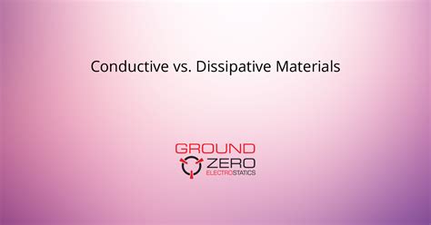 Conductive Vs Dissipative Materials Ground Zero Electrostatics Blog