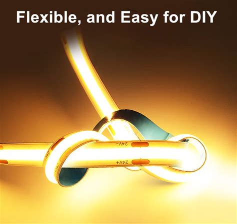 5V USB COB LED Strip Light With Switch High Density Dimmable Flexible COB Tape Ribbon Diode RA90