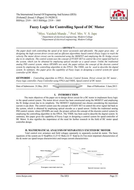 Pid Controller Based Dc Motor Speed Control Pdf