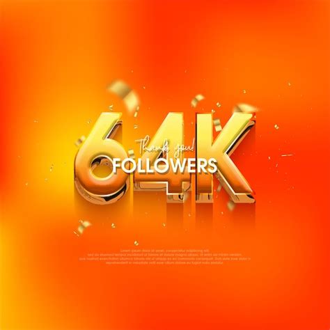 Premium Vector 64k Followers Speech Background With A Bright And