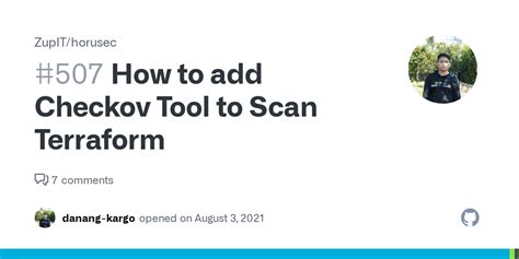 How To Add Checkov Tool To Scan Terraform · Issue 507 · Zupithorusec · Github