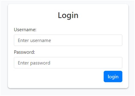 Bootstrap Login Form Example Template