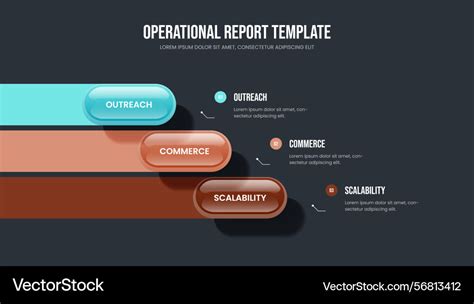 Corporate Profile Three Element Diagram Slideshow Vector Image