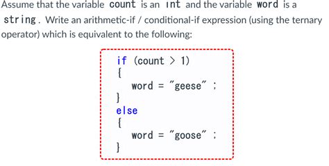 Solved Assume That The Variable Count Is An Int And The
