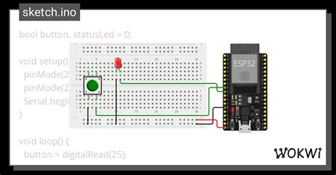 Button Onoff Wokwi Esp32 Stm32 Arduino Simulator