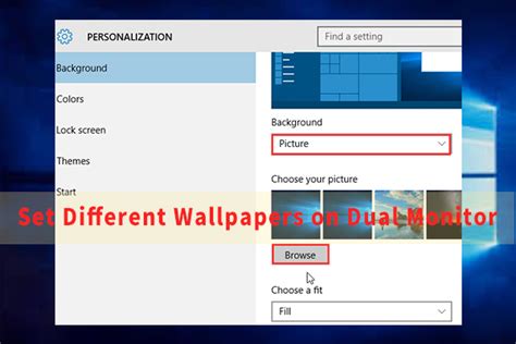 How To Set Different Wallpapers On Dual Monitors Windows 10
