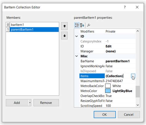 Baritem Types In Windows Forms Xptoolbar Control Syncfusion