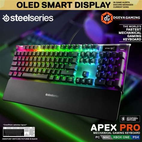 Promo Steelseries Apex Pro RGB OLED Mechanical Keyboard Gaming Diskon Di Seller SAFKA STORE
