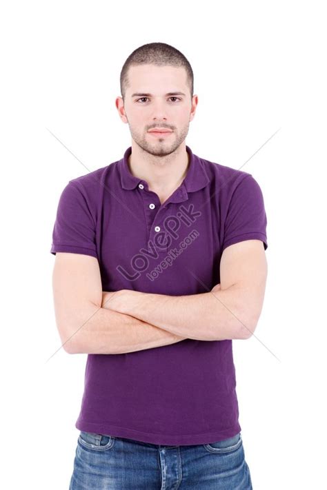 젊은 남자의 캐주얼 초상화 사진