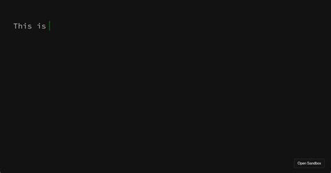 Typing Animate Codesandbox