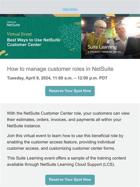 Netsuite Virtual Event Best Ways To Use Netsuite Customer Center Milled