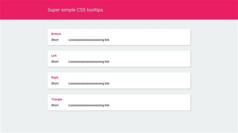 Super Simple Css Tooltips