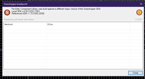 Built Against A New Major Version I Have V Eddy D McNeel Forum