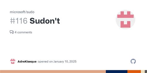 Sudont · Issue 116 · Microsoftsudo · Github