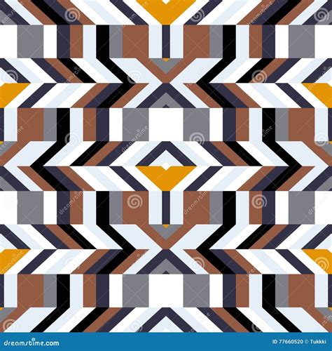 Pattern With Stripe Chevron Geometric Shapes Stock Vector Illustration Of Colorful Elegant