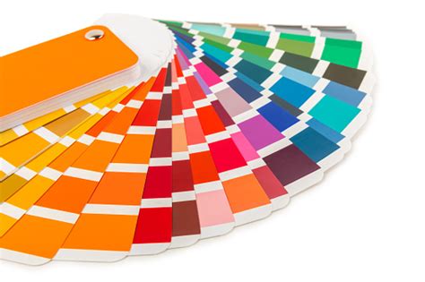 배경의 색상 팔레트 색상 팔레트 가이드 무지개 색깔의 종이 카탈로그 창조적인 팔레트 유행하는 색상의 샘플 색상 견본 장식 및 인테리어 디자이너 0명에 대한 스톡 사진 및