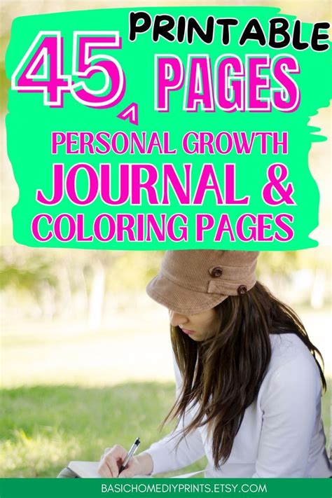 Printable Personal Spring Growth Journal Coloring Pages For Adults
