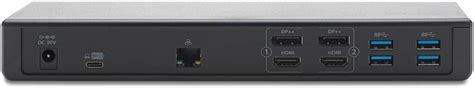 Kensington Sd4750p Usb C And Usb A Dual 4k Hybrid Docking Station 85w Power Delivery 5x Usb A