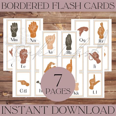 Sign Language Alphabet Flash Cards Asl Memorization Abc 3x5