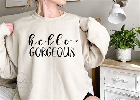 Hello Gorgeous Svg Cursive Quote Svg Png Jpeg Cut File Etsy
