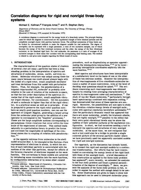 Pdf Correlation Diagrams For Rigid And Nonrigid Three Body Systems