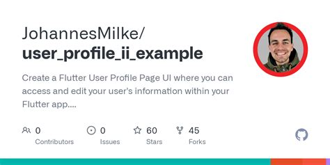 Github Johannesmilke User Profile Ii Example Create A Flutter User