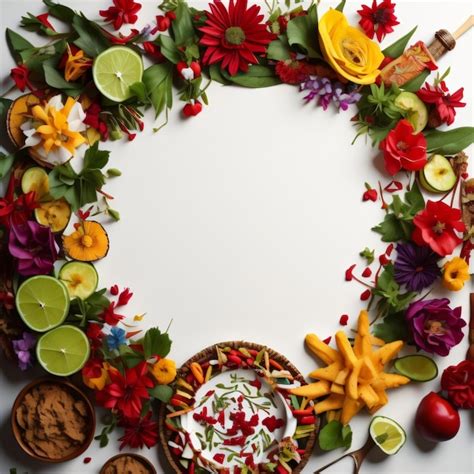 Premium Ai Image A Circle Of Food With Different Fruits And Vegetables Around It