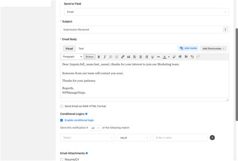 How To Use Conditional Logic For Email Notifications In Wordpress Forms