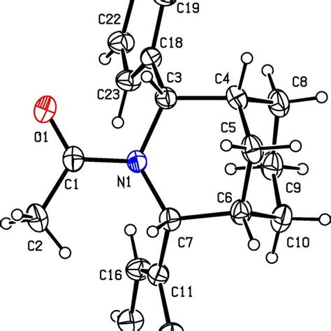 The Molecular Structure Of The Title Compound Showing The Atom
