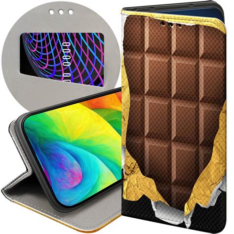 ETUI Z KLAPKĄ DO SAMSUNG GALAXY A05S WZORY CZEKOLADA CHOCO SŁODYCZE FUTERAŁ Samsung