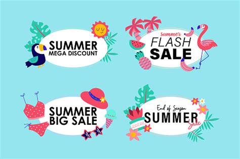 여름 세일 표지판 브로셔 벡터 소셜 미디어 게시물 프로모션 광고 쇼핑 전단지 바우처 웹 사이트 캠페인 및 광고를위한 특별 가격 제공 쿠폰 가게 표시에 대한 스톡 벡터 아트