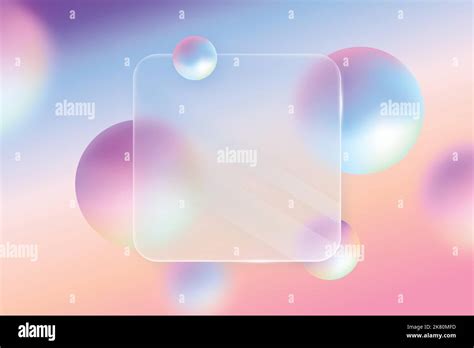 Realistic Glassmorphism Background Vector Design Illustration Stock