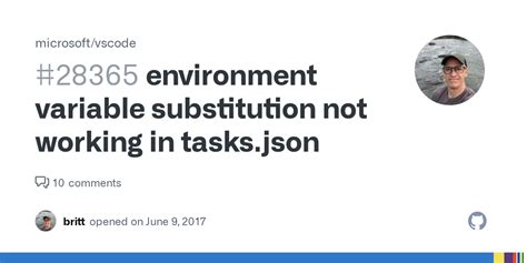 Environment Variable Substitution Not Working In Tasks Json Issue