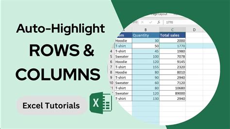3 Methods To Auto Highlight Active Rows And Cells In Excel Complete Guide For Beginners Youtube