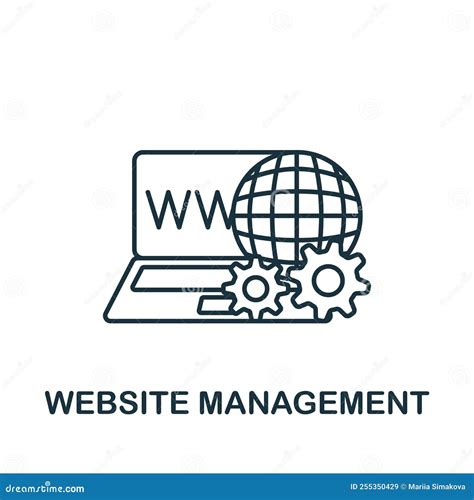 Website Management Icon Monochrome Simple Web Design Icon For Templates Web Design And