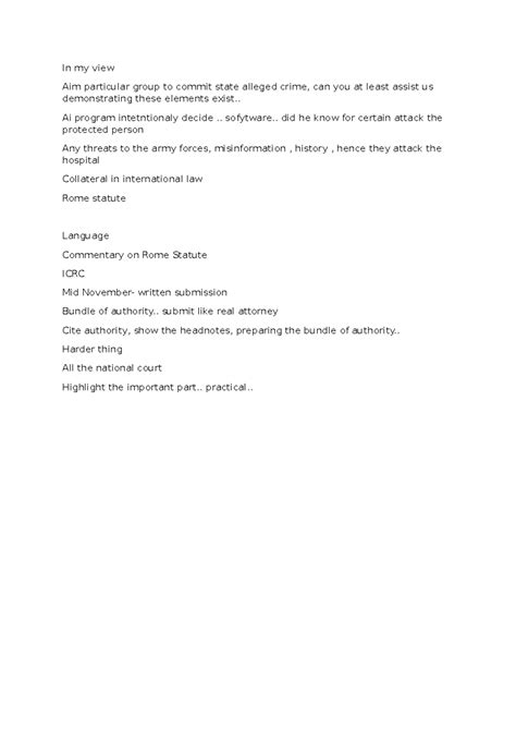 In My View Summary Mooting In My View Aim Particular Group To Commit State Alleged Crime