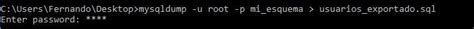 Exportar Una Base De Datos O Esquema En Mysql Desde Consola