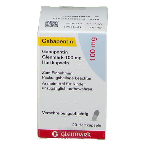 Gabapentin Glenmark 100 Mg 20 St Mit Dem E Rezept Kaufen Shop Apotheke