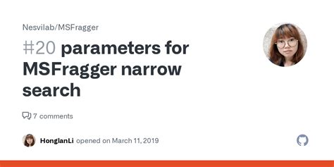 parameters for msfragger narrow search · issue 20 · nesvilab msfragger