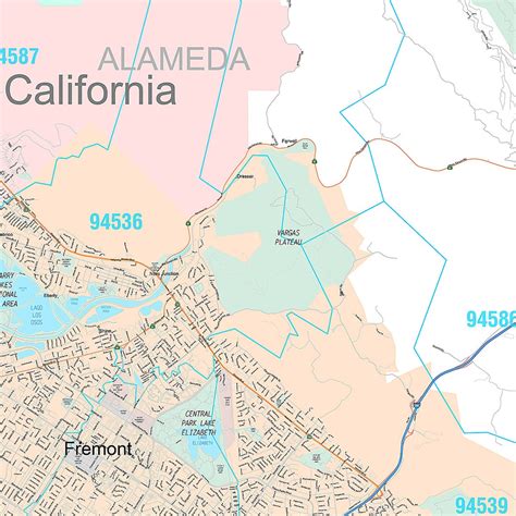 Premium Style Wall Map Of Fremont Ca American Map Store